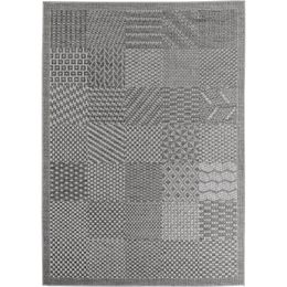 KADIMA DESIGN TEPPICH Outdoor LERMOOS in Grau, einfarbig, aus Polypropylen, 120 x 170 cm