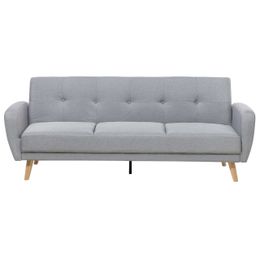 Beliani 3-SITZER-SCHLAFSOFA Polyester Grau Florli