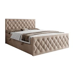 BOXSPRINGBETT INEZ II mit Bettkasten mit Topper 140x200 cm Royal Velvet 170