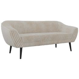 3-SITZER-SOFA PIRS - Beige Cord - Schwarze Beine