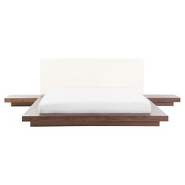 Beliani WASSERBETT 160x200 cm Heller Holzfarbton Zen