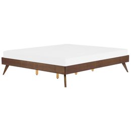 Beliani BETT 180/200cm Dunkler Holzfarbton Berric