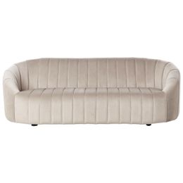 Beliani 3-SITZER-SOFA Samtstoff Beige Malung