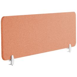 Beliani SCHREIBTISCHTRENNWAND 130 x 40 cm Hellrot Wally