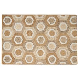 Beliani KURZFLOR-TEPPICH Beige 200/300 cm Basoren