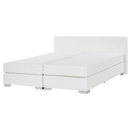 Beliani BOXSPRINGBETT 160/200cm Wei&szlig; President