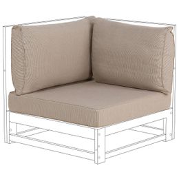 Beliani OUTDOOR-KISSENBEZUG Set Taupe Timor