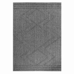 KADIMA DESIGN TEPPICH Outdoor IMST in Grau, im Boho-Stil, aus Polypropylen, 240 x 340 cm