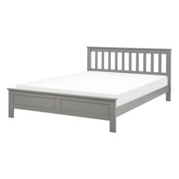 Beliani HOLZBETT 140/200cm Grau Mayenne