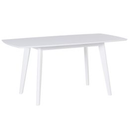 Beliani ESSTISCH 120-160/80/75 cm Wei&szlig; Rechteckig Sanford