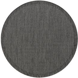 KADIMA DESIGN TEPPICH Outdoor DAFNE in Schwarz, einfarbig, &Oslash; 200 cm