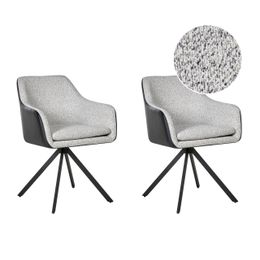 Beliani ESSZIMMERSTUHL 2er-Set Schwarz Lithia