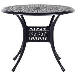 Beliani GARTENTISCH Metall Schwarz Ancona
