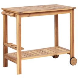 Beliani TEEWAGEN 47/83 cm Heller Holzfarbton Sassari Ii