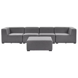 Beliani LOUNGE SET 4-Sitzer grau modular Arezzo