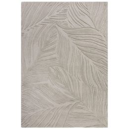 KADIMA DESIGN WOLLTEPPICH LEVEN, floral, Grau, 200 x 290 cm