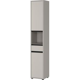 KADIMA DESIGN HOCHSCHRANK HAMBURG Soft-Close Modern 33x181x34 cm Steingrau