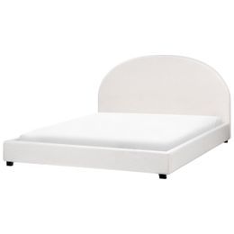 Beliani BETT mit Lattenrost 180/200 cm Cremewei&szlig; Vaucluse