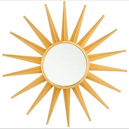Beliani WANDSPIEGEL gold Sonnenoptik 60 cm Perelli
