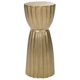 Beliani BEISTELLTISCH Aluminium gold rund 24 cm Ouyen