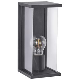 Beliani AUSSENWANDLEUCHTE Schwarz Wakal Wandlampe