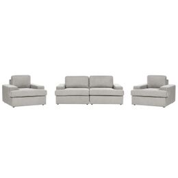 Beliani 5-SITZER-SOFA SET hellgrau Alla