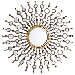Beliani WANDSPIEGEL gold Sonnenform 70 cm Blois