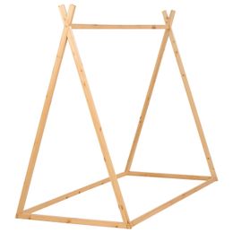 Beliani KINDERBETT Heller Holzfarbton 90-200 cm Saurat