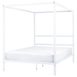 Beliani HIMMELBETT 140/200cm Wei&szlig; Lestards