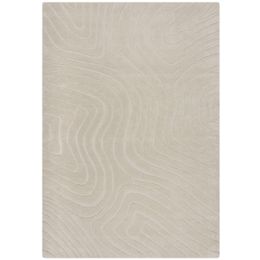 KADIMA DESIGN WOLLTEPPICH LEVEN, abstrakt, Beige, 160 x 230 cm