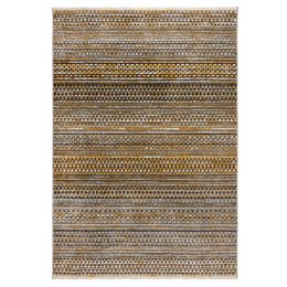 KADIMA DESIGN TEPPICH PERRAN, gestreift, Senfgelb, 200 x 300 cm
