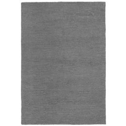 KADIMA DESIGN WOLLTEPPICH ALNE, einfarbig, Grau, 200 x 290 cm