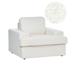 Beliani SESSEL Boucl&eacute; cremewei&szlig; Alla