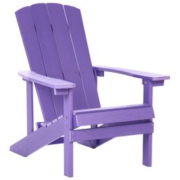 Beliani GARTENSTUHL Holzwerkstoff Purpur Adirondack