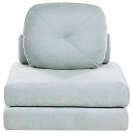 Beliani SCHLAFSOFA 81/182 cm Hellblau Olden