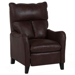Beliani SESSEL Kunstleder Braun Royston