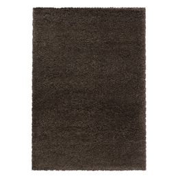 KADIMA DESIGN HOCHFLORTEPPICH SALZACH, einfarbig, Braun, 280 x 370 cm