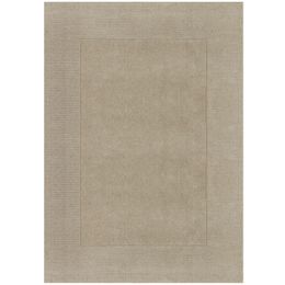 KADIMA DESIGN TEPPICH aus Wolle handgewebt MOLE in Natur, einfarbig, 120 x 170 cm