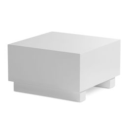 KADIMA DESIGN COUCHTISCH in W&uuml;rfelform, Wei&szlig; Hochglanz, 60x60x35 cm, modernes Design