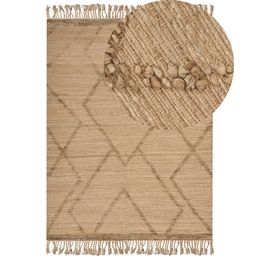 Beliani TEPPICH geflochten Beige 200/300 cm Handere