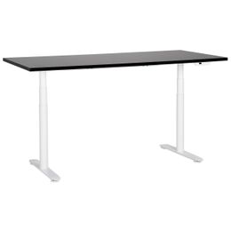 Beliani SCHREIBTISCH schwarzwei&szlig; 180/80cm elektrisch h&ouml;henverstellbar Destin IV