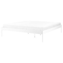 Beliani BETT mit Lattenrost 180x200 cm Wei&szlig; Vaurs