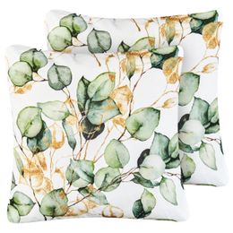 Beliani GARTENKISSEN 2er-Set Bunt 45/45 cm Glade