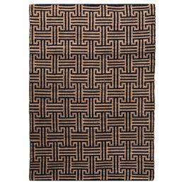 KADIMA DESIGN JUTETEPPICH CROFT, geometrisch, Natur-Schwarz, 160 x 230 cm
