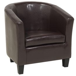 Beliani SESSEL Kunstleder Braun Borwick