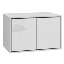 Badplaats WASCHBECKENUNTERSCHRANK Capri 2 Schubladen Wei&szlig; Hochglanz - 78 x 48 x 51 cm