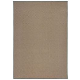 KADIMA DESIGN JUTETEPPICH CARRON, geometrisch, Braun-Blau, 200 x 290 cm