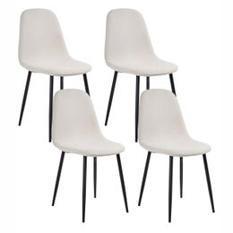 Beliani ESSZIMMERSTUHL 4er-Set Hellbeige Crandall