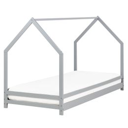 Beliani KINDER-HAUSBETT Grau 90-200 cm Appy