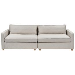 Beliani 3-SITZER-SOFA beige Vinstra
